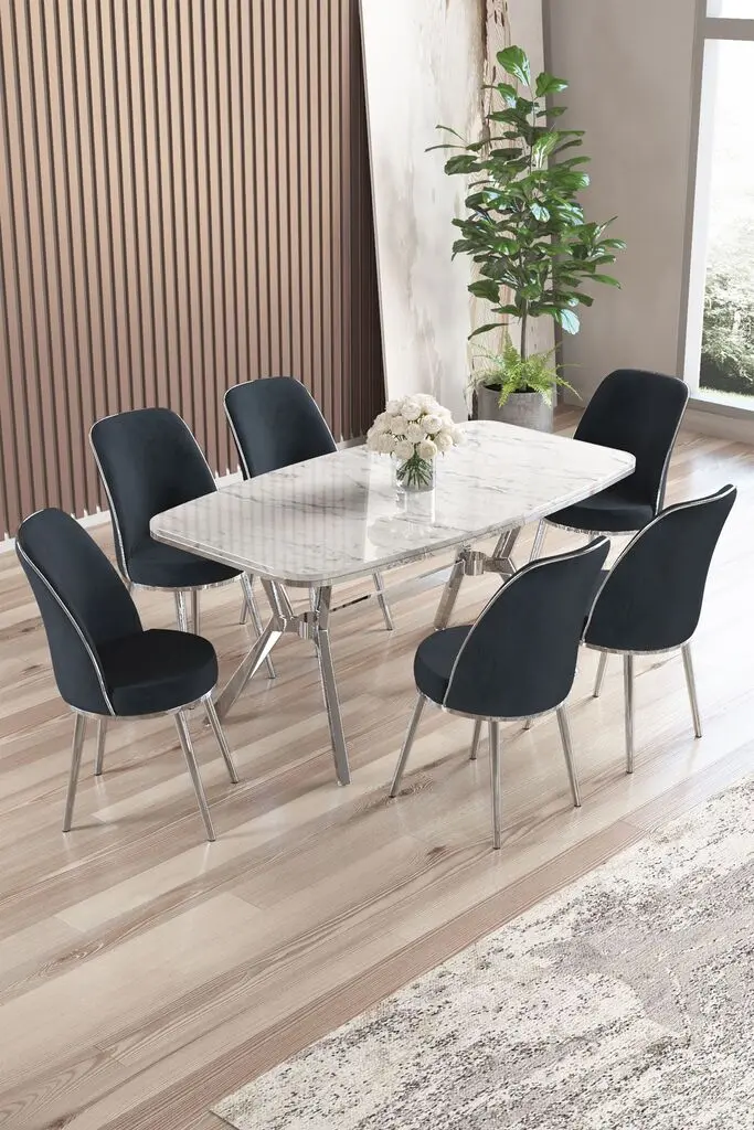 Hanah Home Trpezarijski set, 7 komada, Teget