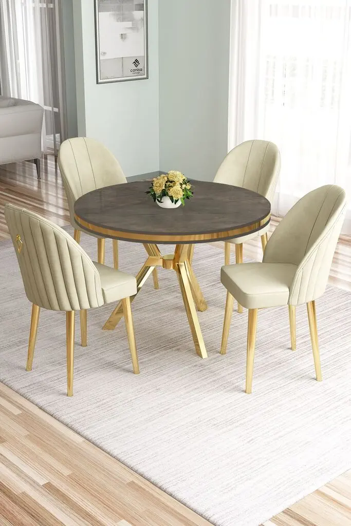 Hanah Home Trpezarijski set, 5 komada, Svetlozeleni