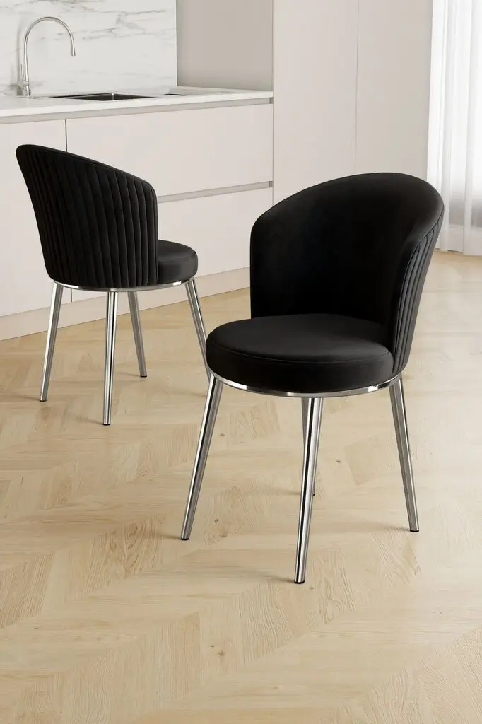 Hanah Home Set stolica, 2 komada, Crni