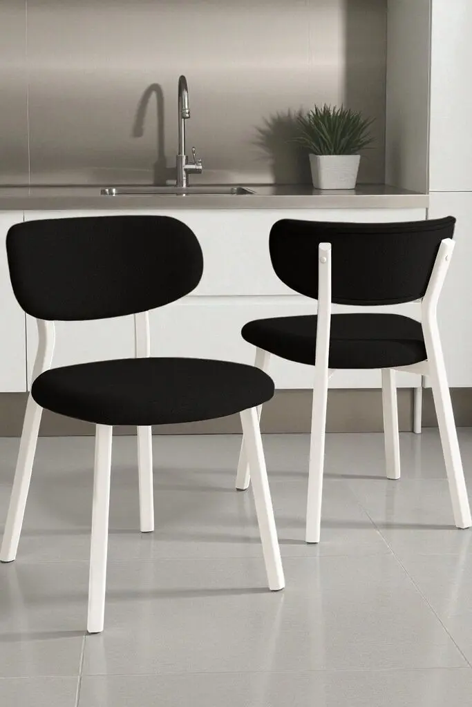 Hanah Home Set stolica, 6 komada, Crni