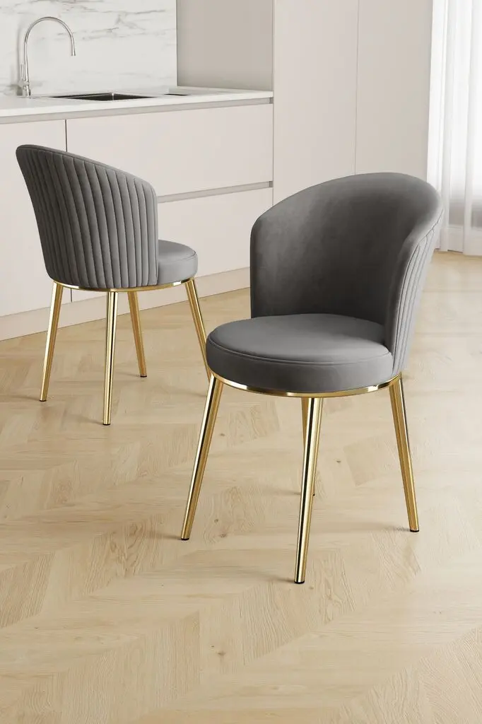 Hanah Home Set stolica, 4 komada, Sivi