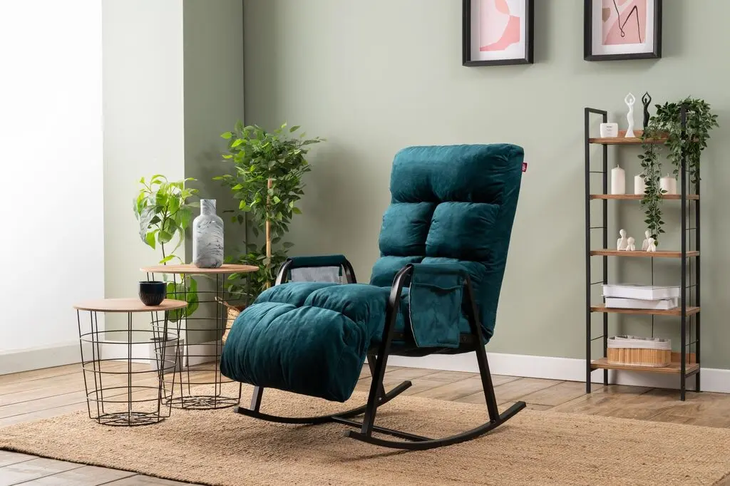 Atelier del Sofa Stolica za ljuljanje, Petrolej