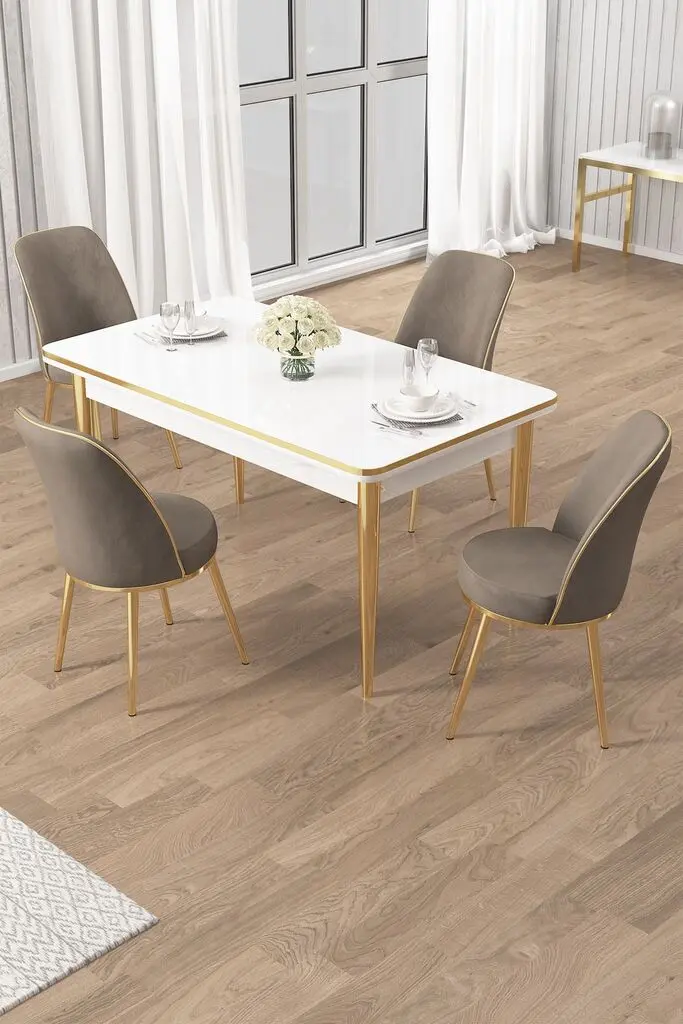 Hanah Home Trpezarijski set, 5 komada, Bež