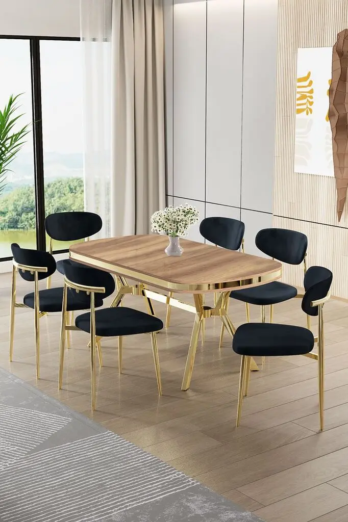 Hanah Home Trpezarijski set, 7 komada, Teget