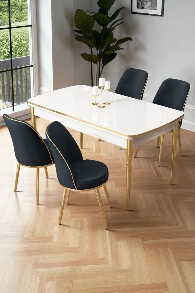 Hanah Home Trpezarijski set, 5 komada, Teget