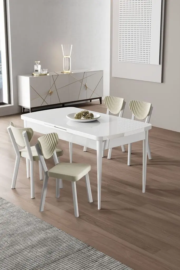 Hanah Home Trpezarijski set, 5 komada, Svetlozeleni