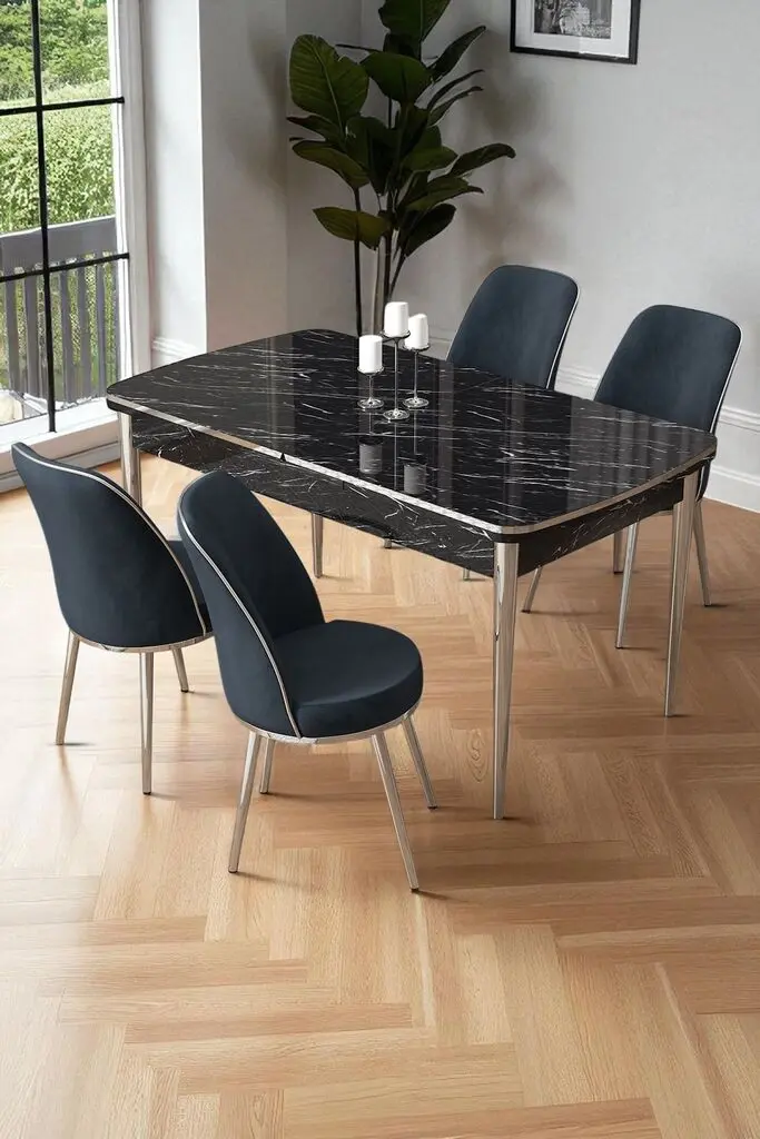 Hanah Home Trpezarijski set, 5 komada, Teget
