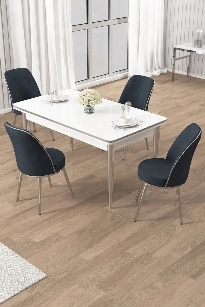 Hanah Home Trpezarijski set, 5 komada, Teget