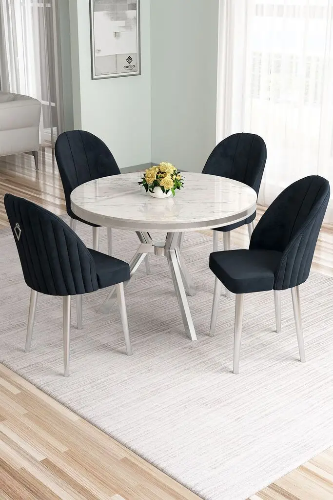 Hanah Home Trpezarijski set, 5 komada, Teget