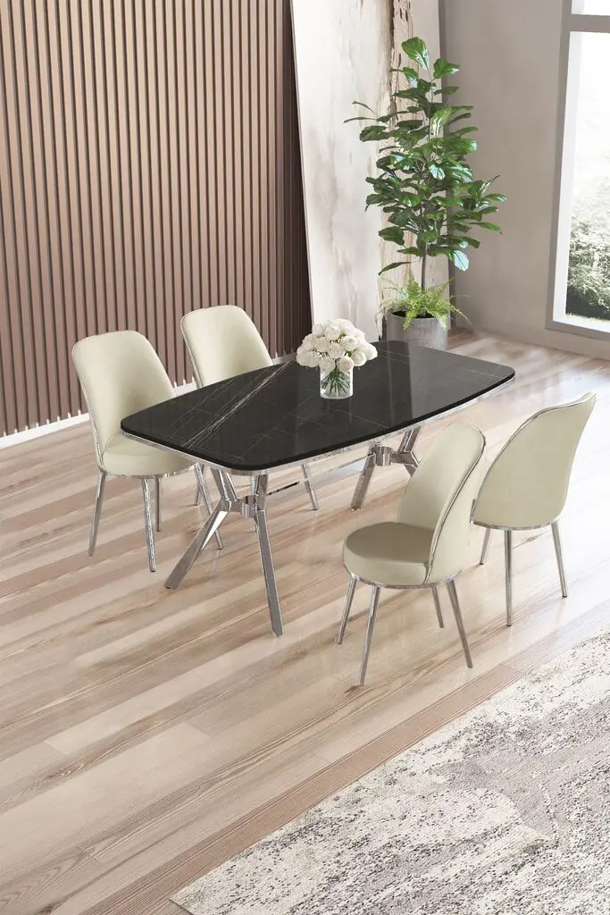 Hanah Home Trpezarijski set, 5 komada, Svetlozeleni