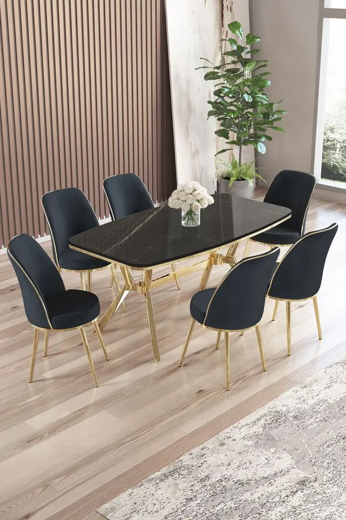 Hanah Home Trpezarijski set, 7 komada, Teget