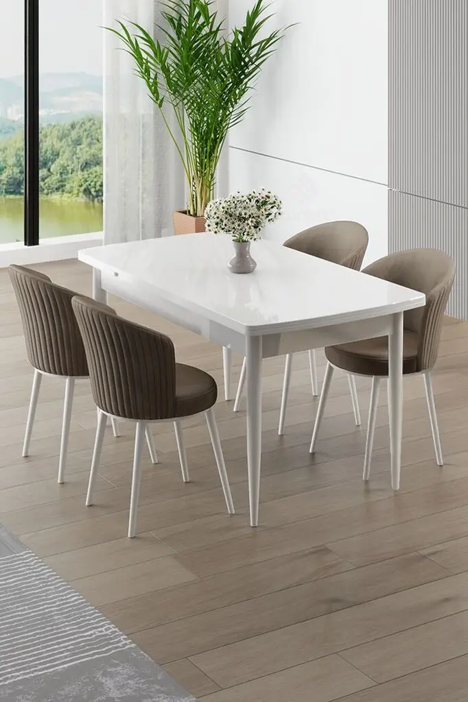 Hanah Home Trpezarijski set, 5 komada, Bež