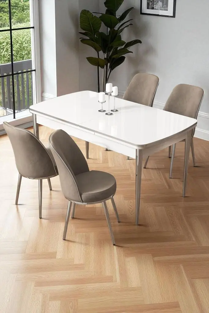 Hanah Home Trpezarijski set, 5 komada, Bež
