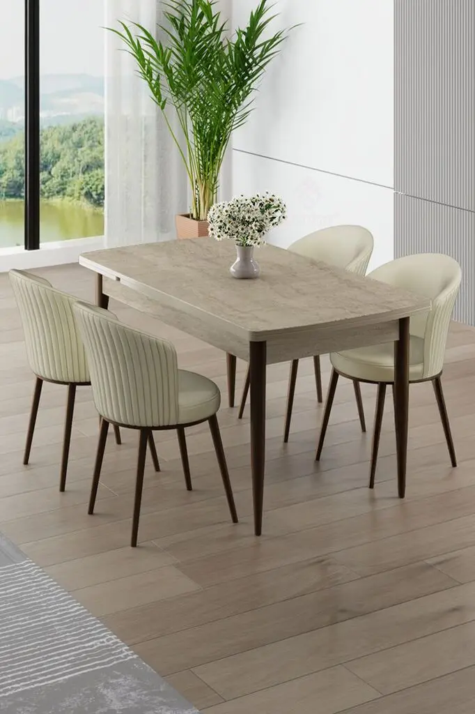 Hanah Home Trpezarijski set, 5 komada, Svetlozeleni