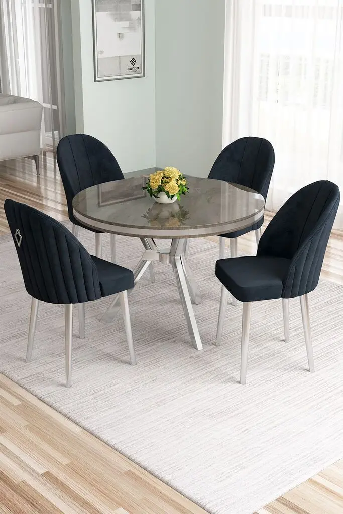 Hanah Home Trpezarijski set, 5 komada, Teget
