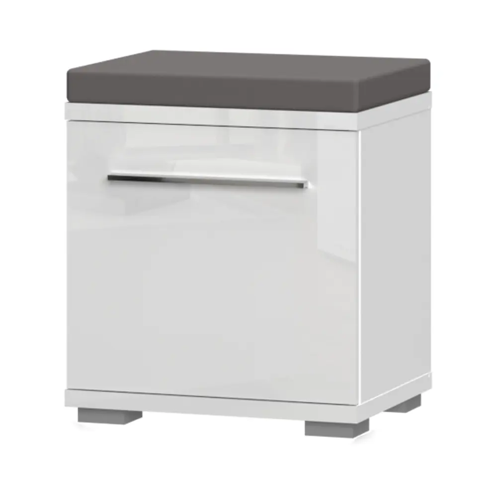 JELA Komoda (cipelarnik) PIANO-K1 - kolekcija Piano - Kristalno bela HG Lak/Kristalno Bela HG Lak - 46x53x36 cm