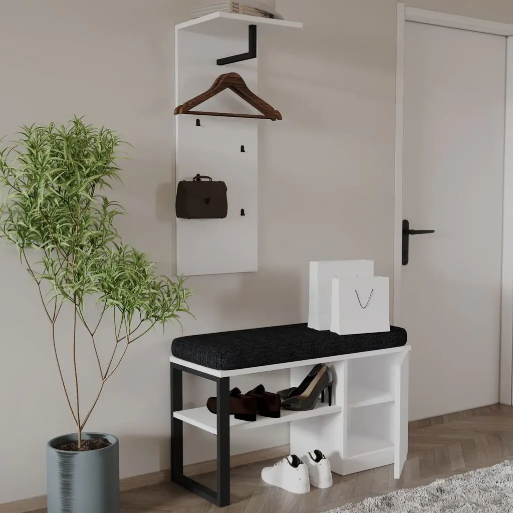 Hanah Home Komplet nameštaja za predsoblje, Beli