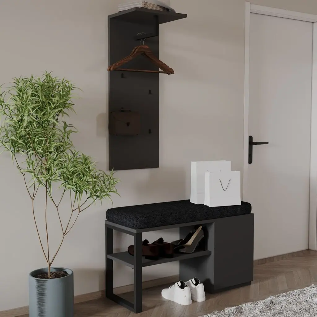 Hanah Home Komplet nameštaja za predsoblje, Antracit