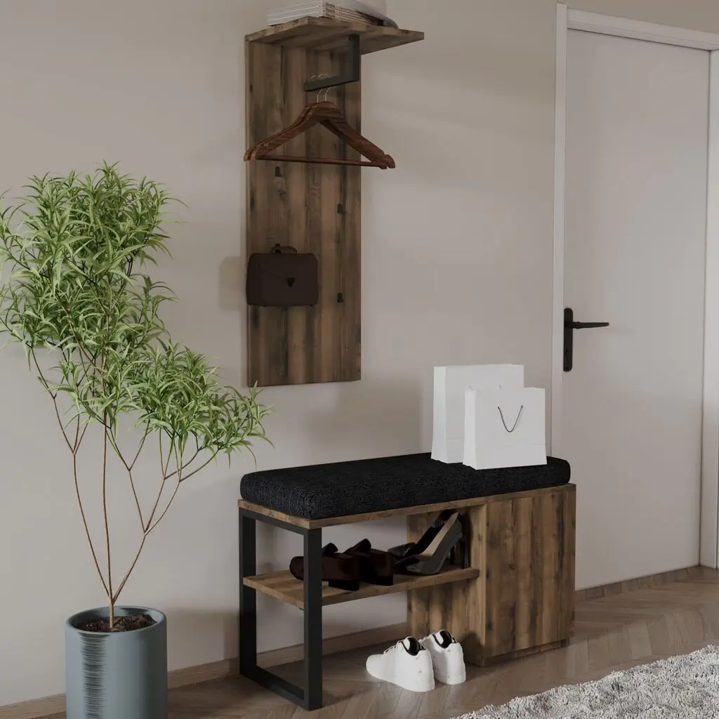 Hanah Home Komplet nameštaja za predsoblje, Braon