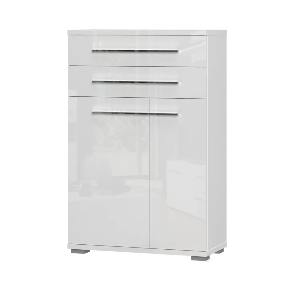 JELA Cipelarnik PIANO-CPL22 - kolekcija Piano - Kristalno bela HG Lak/Kristalno Bela HG Lak - 76x117x36 cm