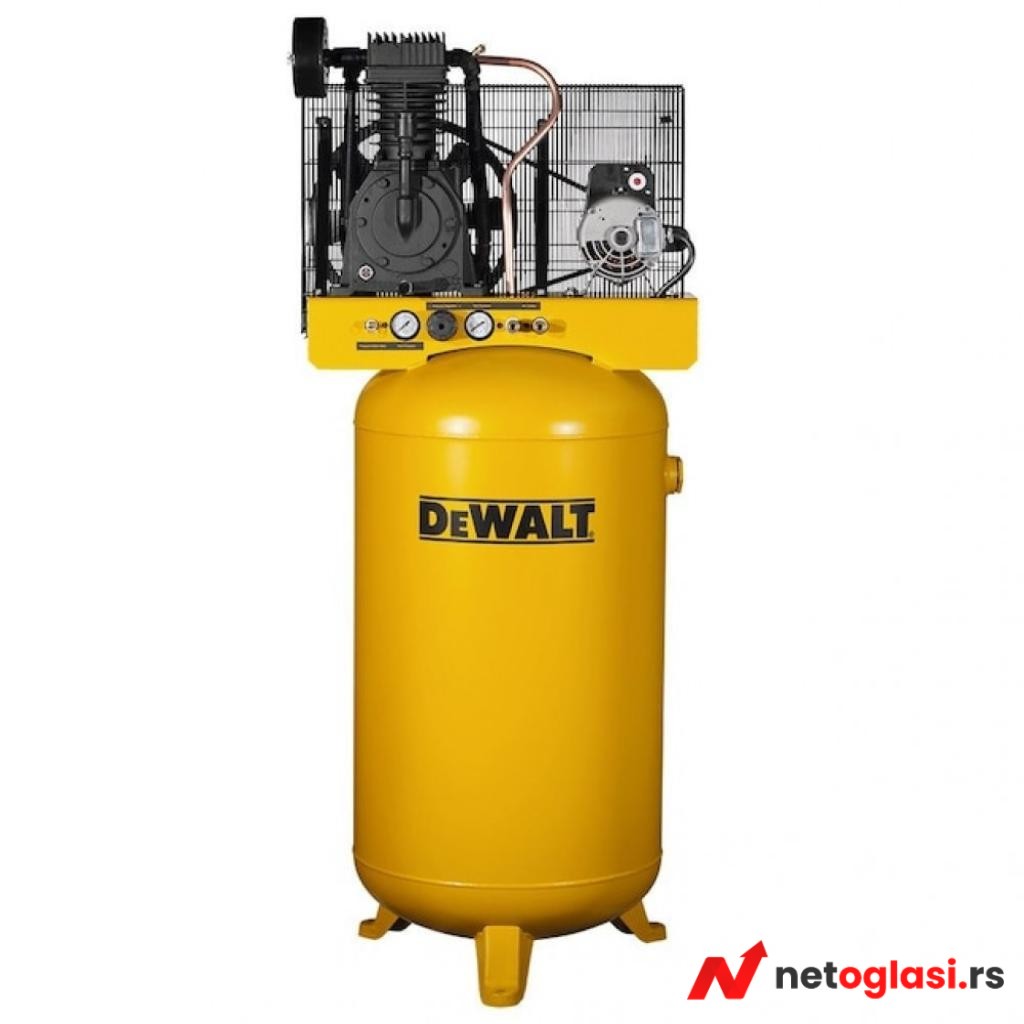 DEWALT 80-Gallon Two-Stage Industrial Air Compressor – 5 HP, 175 PSI Vertical Electric Unit (TOOLSEQUIP)