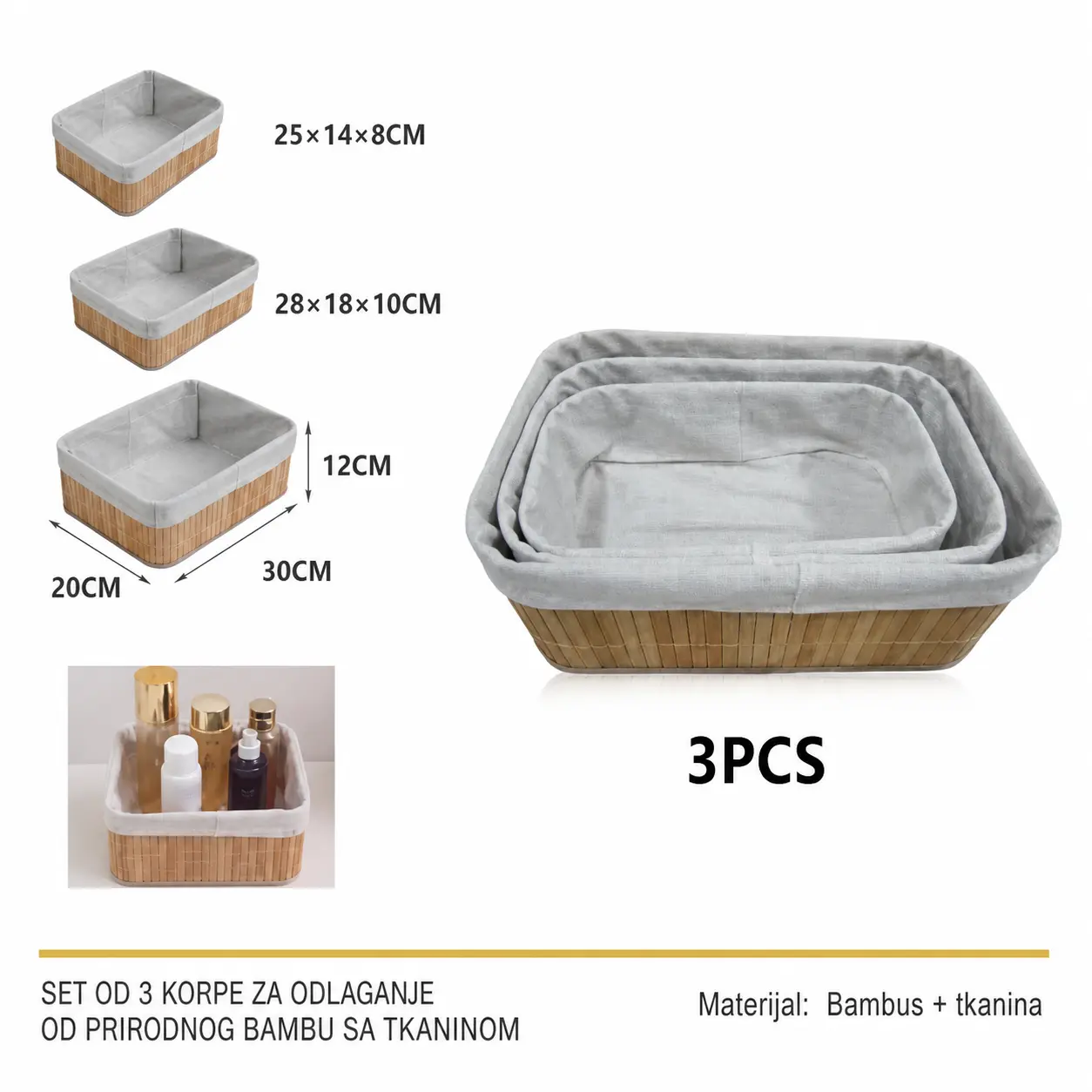 KMT Set korpi za odlaganje, 3 komada