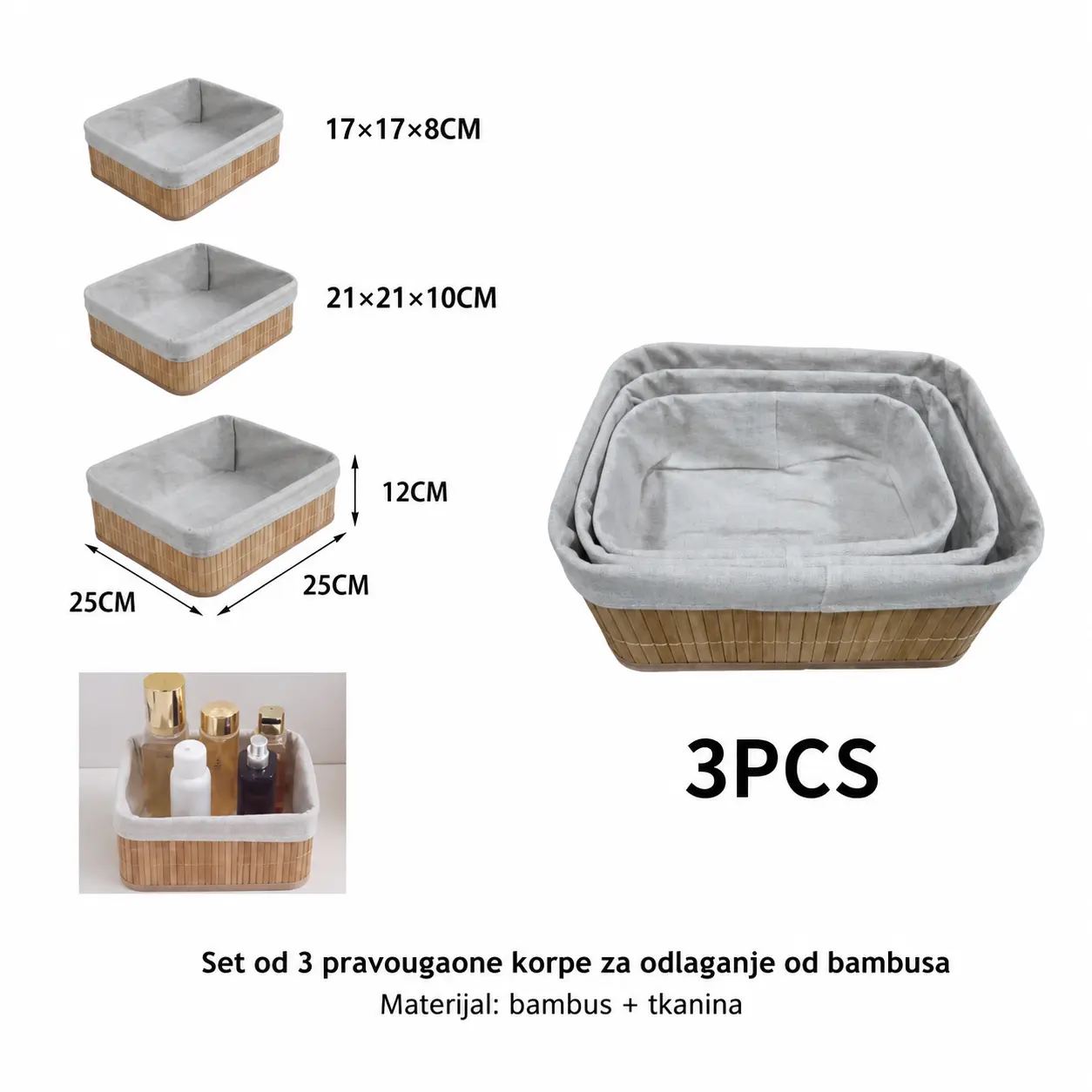 KMT Set korpi za odlaganje, 3 komada