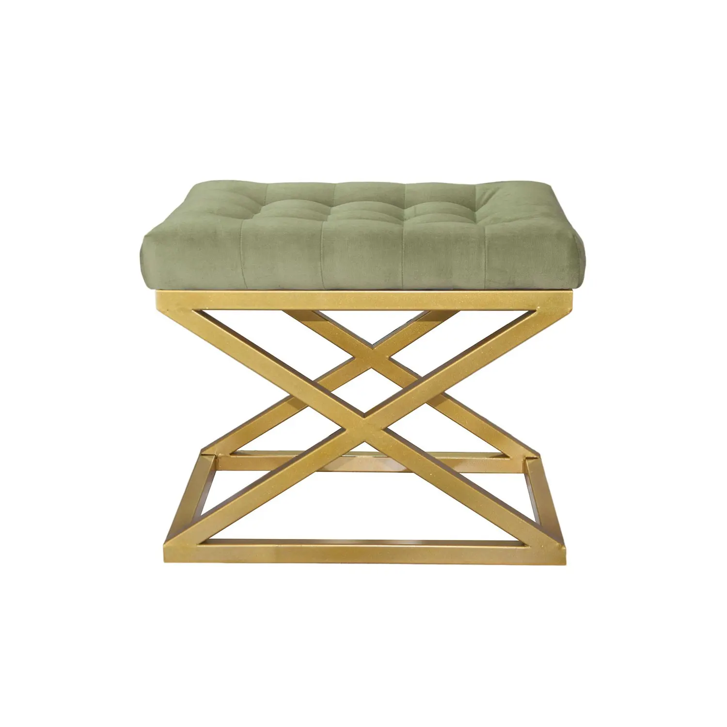 Atelier del Sofa Tabure 50x42x40cm, Zlatno-Zeleno
