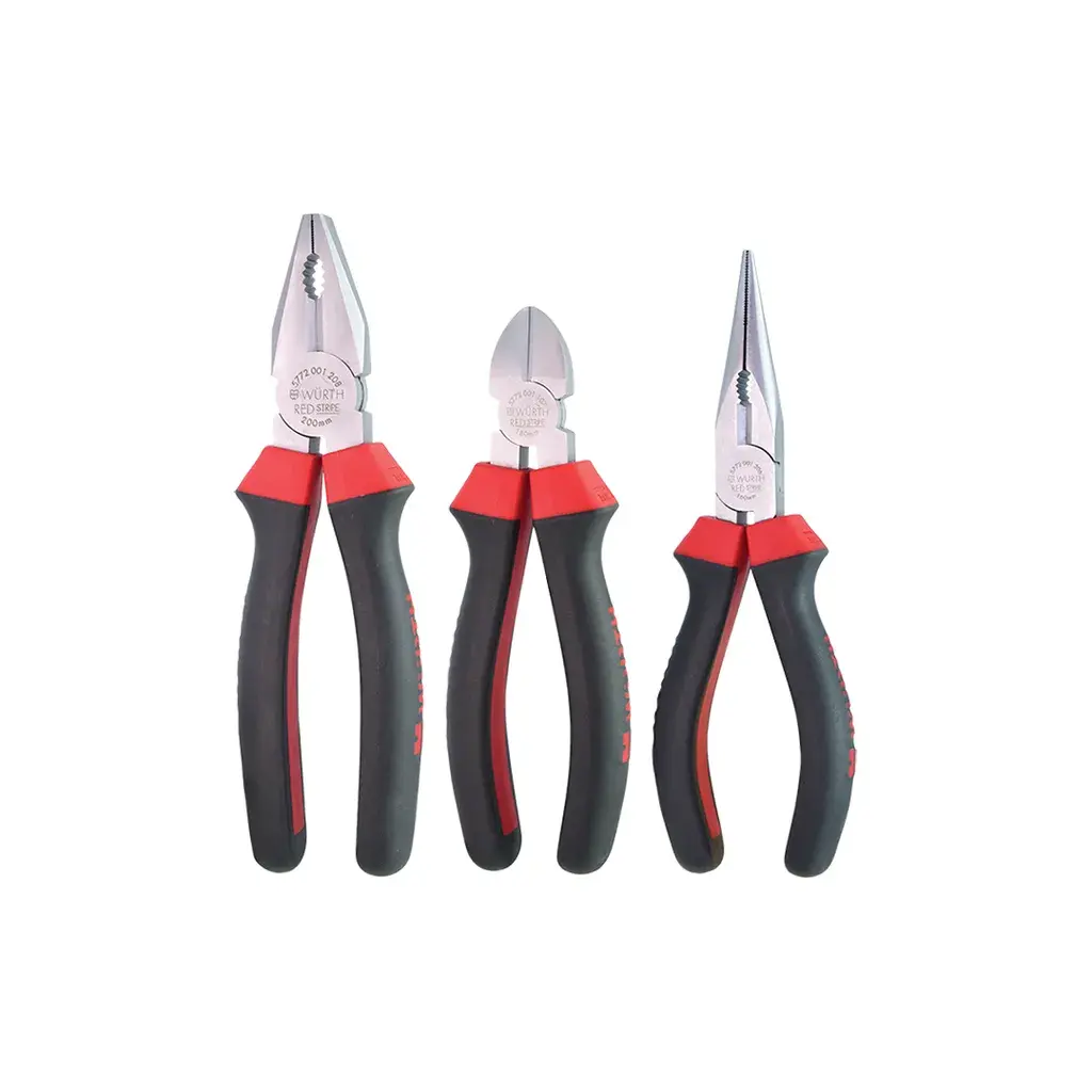 WURTH RED STRIPE set klešta, 3 para. PREMIUM češalj/vrhunac/sek