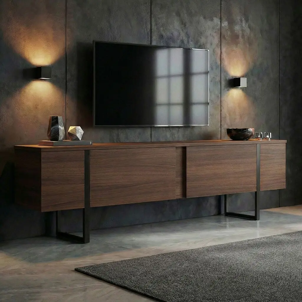 Nordure TV komoda, 180x50x30cm, Braon