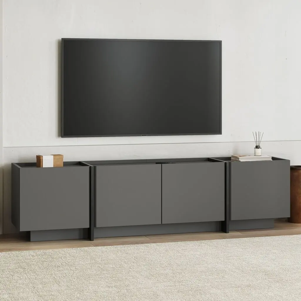 Nordure TV komoda, 180x46x35cm, Antracit