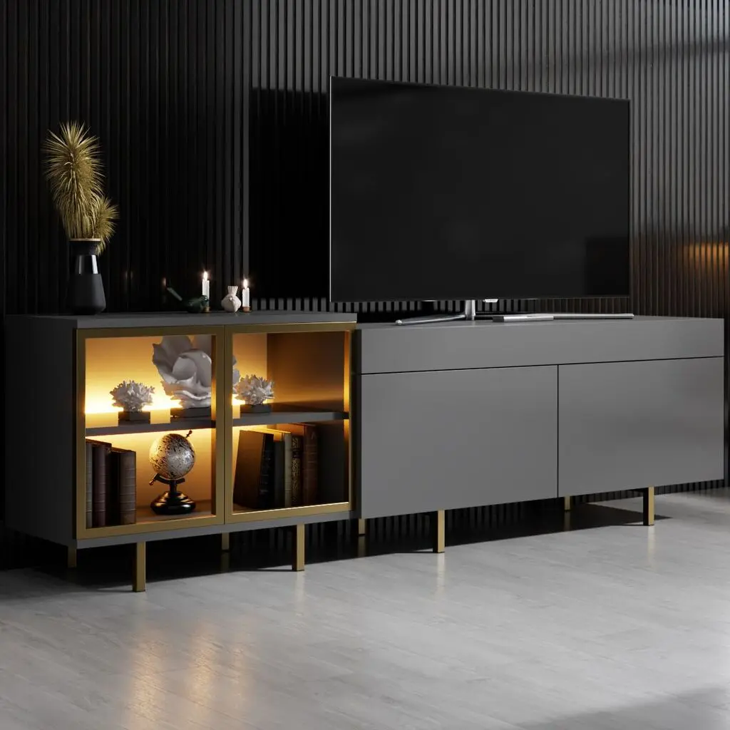 Hanah Home TV komoda, Siva