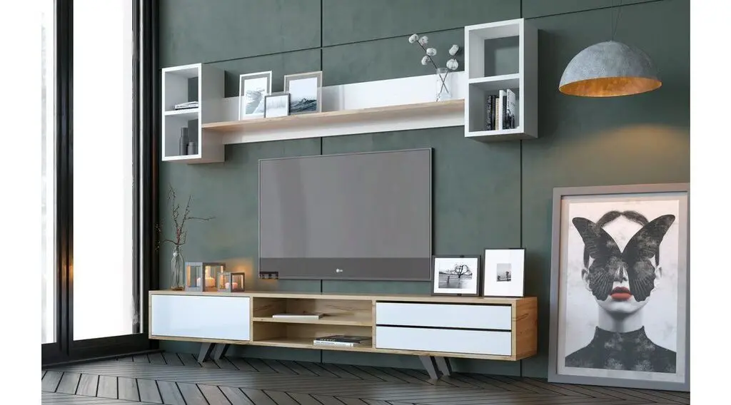 Hanah Home Komoda za TV, Bela