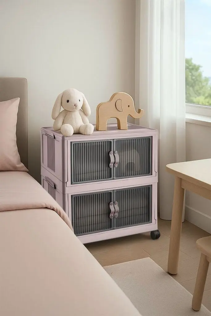 Hanah Home Multifunkcionalna komoda, Roze