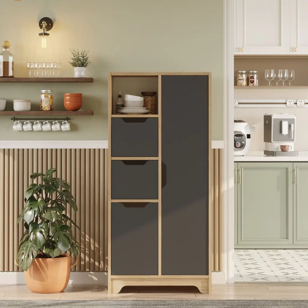 Hanah Home Multifunkcionalna komoda, Antracit