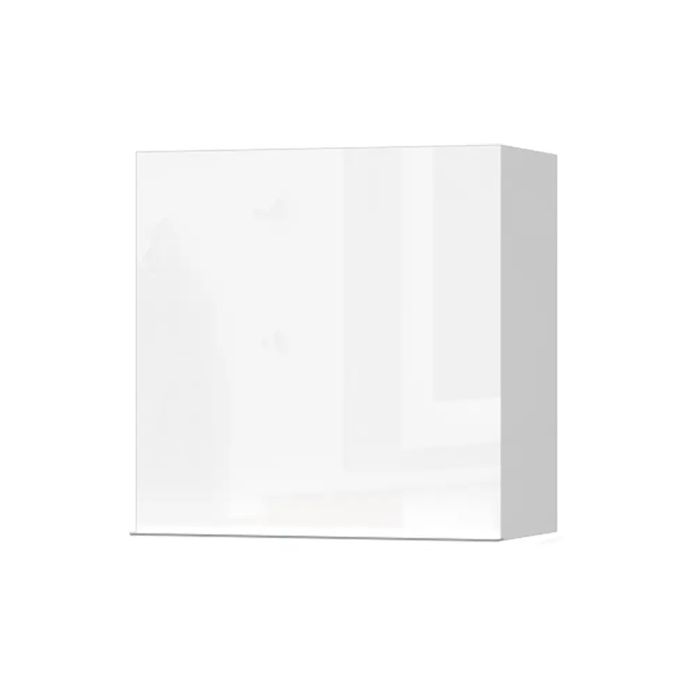JELA Viseća komoda VK55-1K/AV - kolekcija Avis - Bela lak/Kristalno Bela HG Lak - 55x56x29 cm