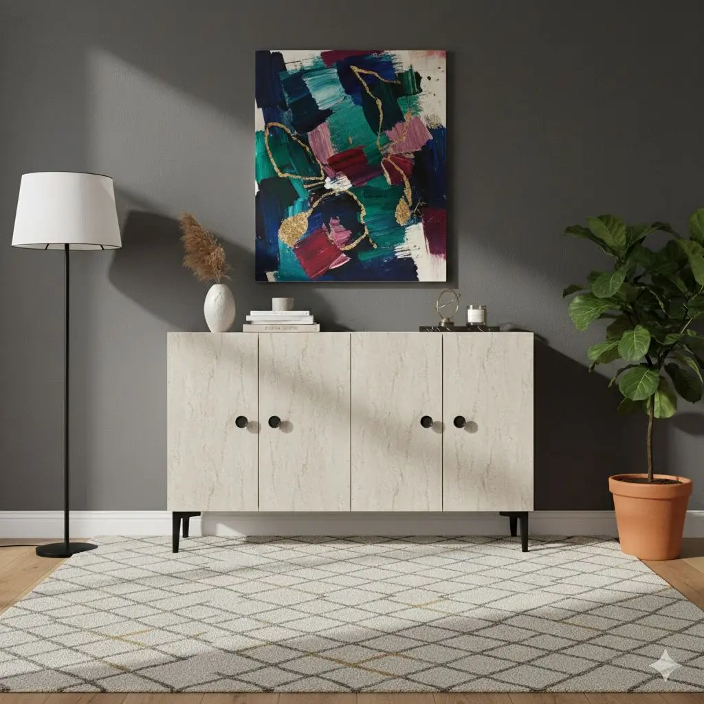 Hanah Home Komoda, 120x75x32cm, Bež