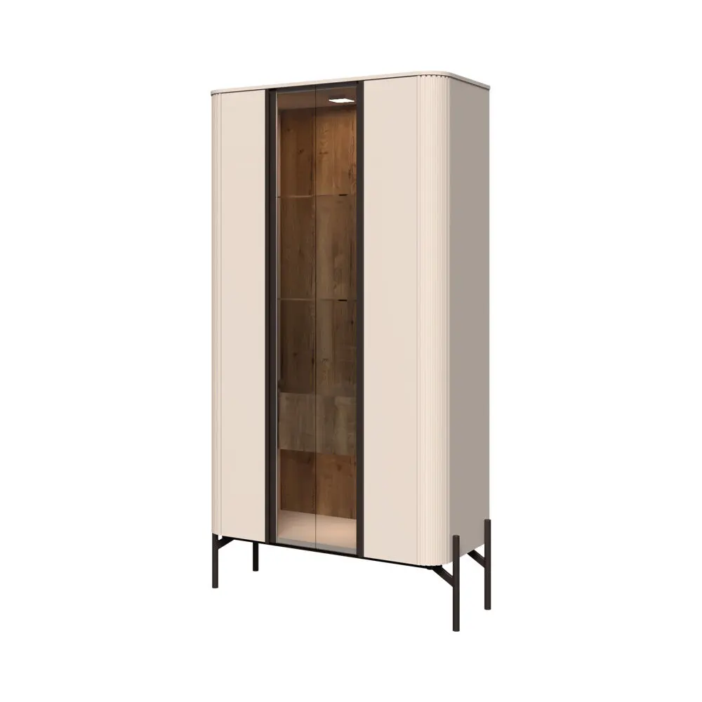 Jela Vitrina Rondo V2KS/RO, 94x180x40cm, Bež