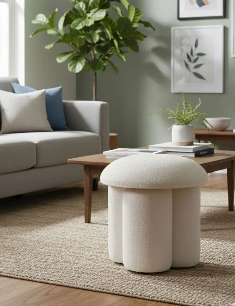 Atelier del Sofa Tabure, 45x48x45cm, Beli