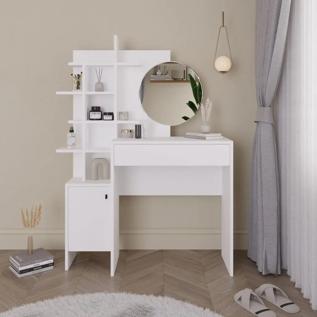 Hanah Home Sto za šminkanje 71,5x83x35cm Beli