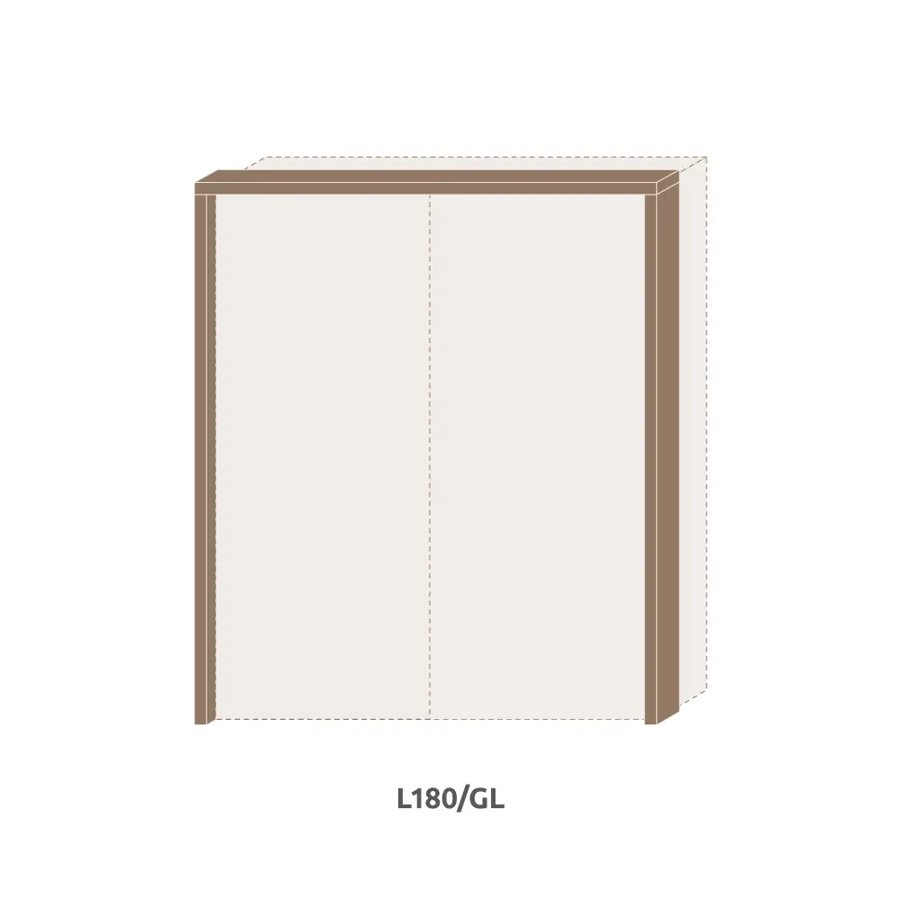 JELA RAM ZA KLIZNI PLAKAR L181/GL - kolekcija Gala - Pacifik orah - 185x2.5x17.3 cm