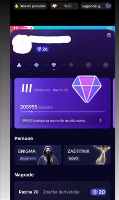 TikTok profil 26 Level