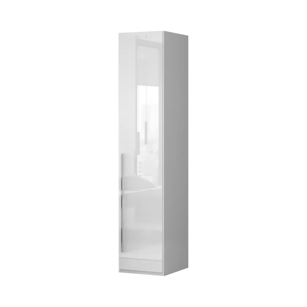 JELA Plakar P1/PN - kolekcija Piano - Kristalno bela/Kristalno Bela HG Lak - 47x224x56 cm