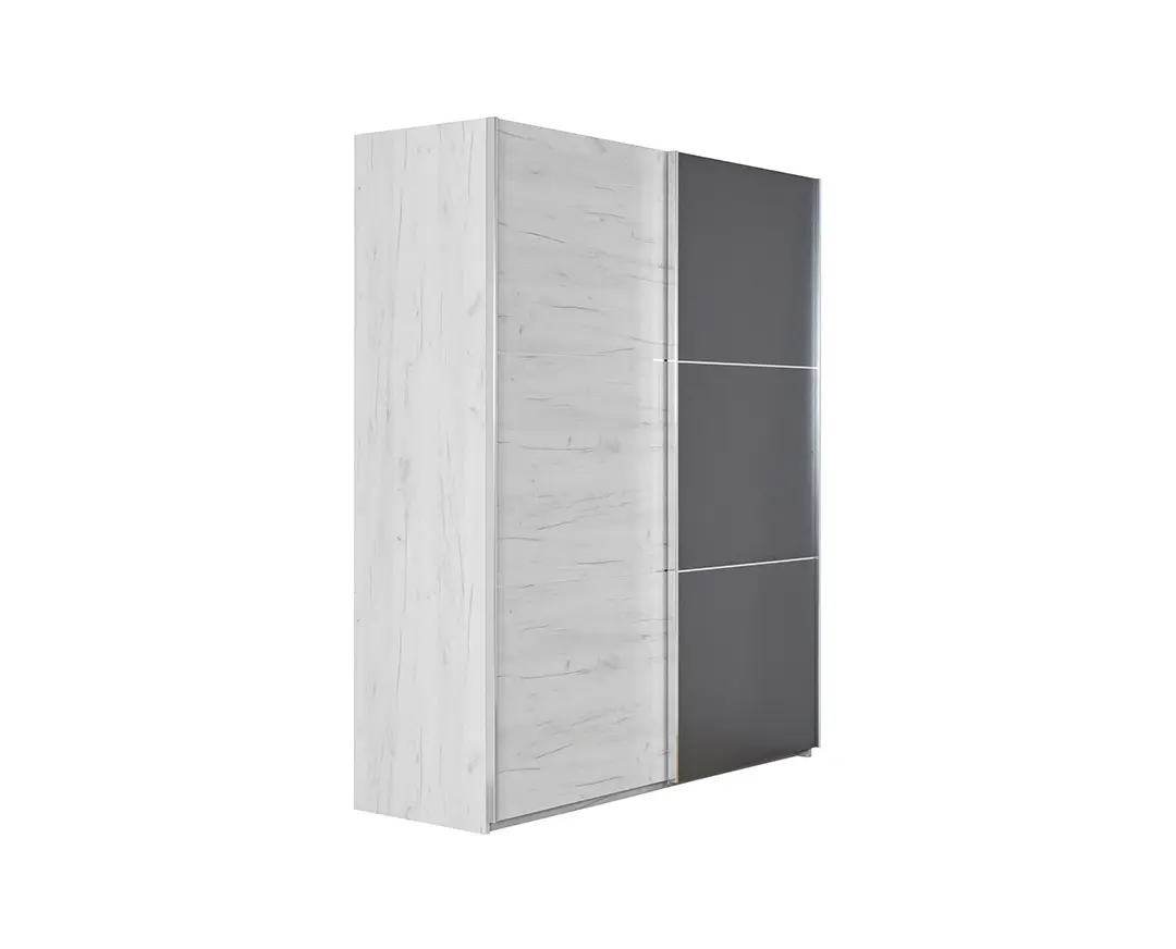 Matis Američki plakar, 179x64x221.5cm, Hrast-antracit