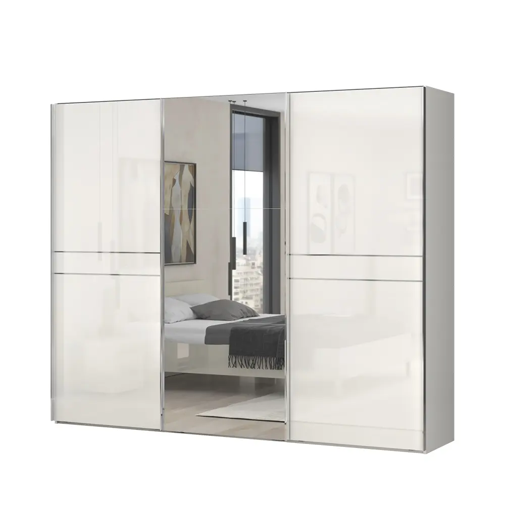JELA KLIZNI PLAKAR PK281-OG/PN - kolekcija Piano - Bež Lak/Bež Lak - 272x224x61 cm