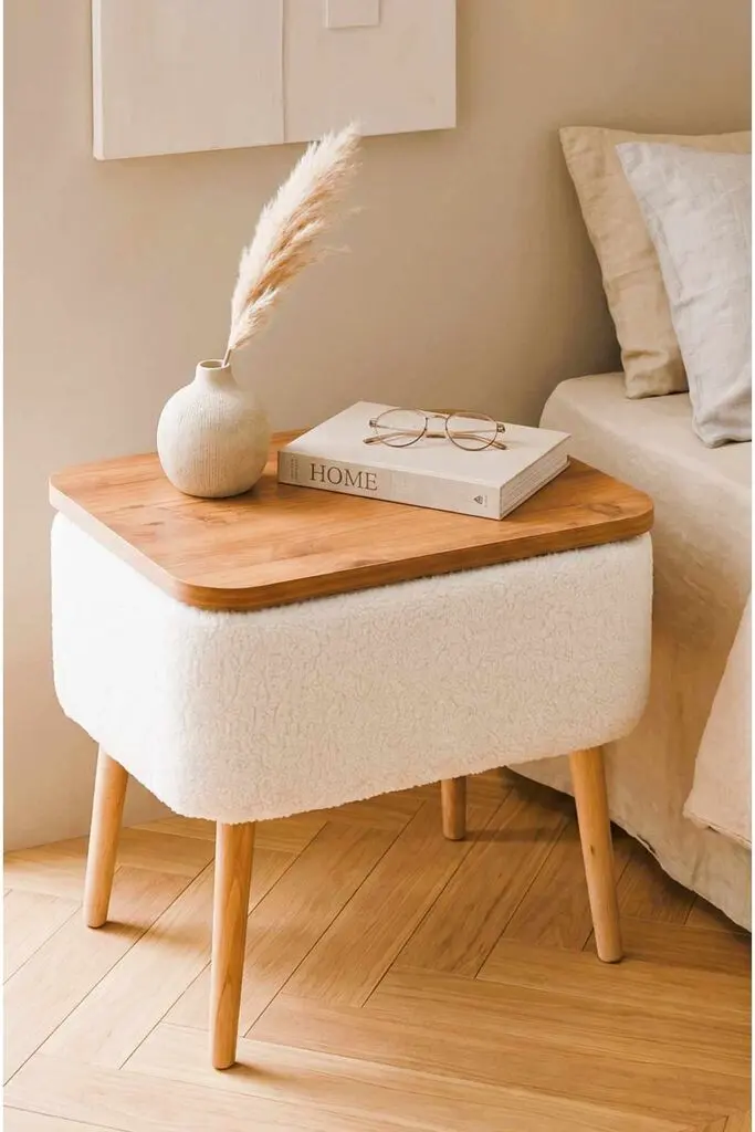 Hanah Home Noćni ormarić, Beli