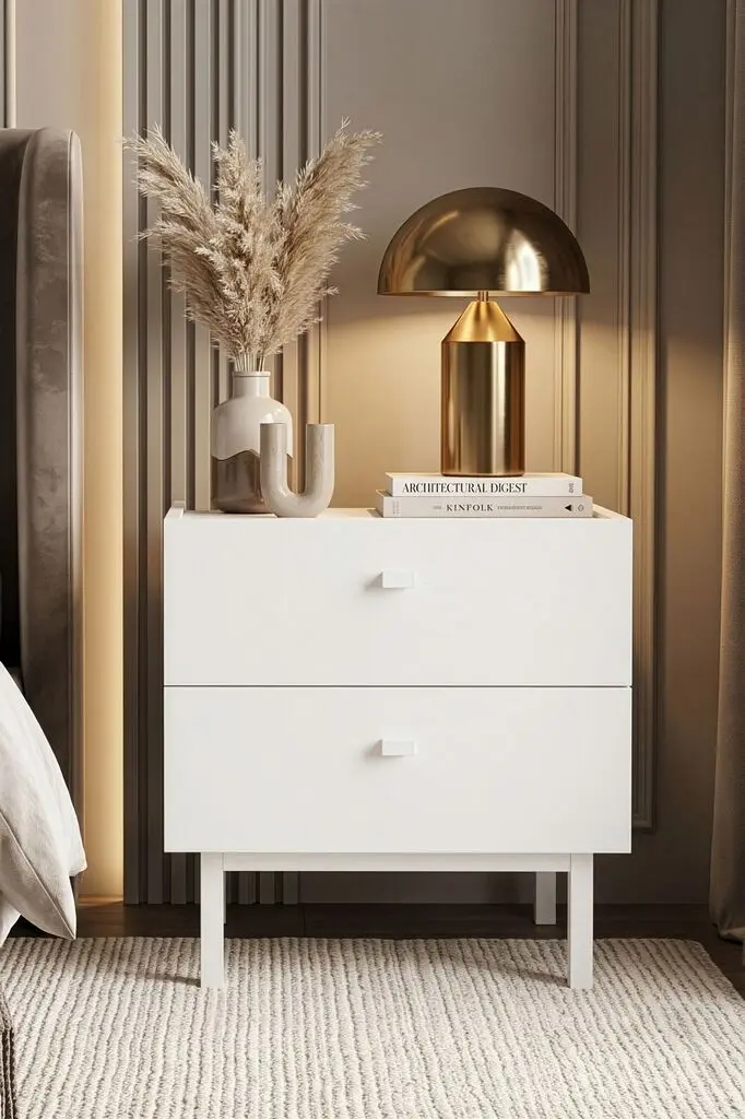 Hanah Home Noćni ormarić, Beli