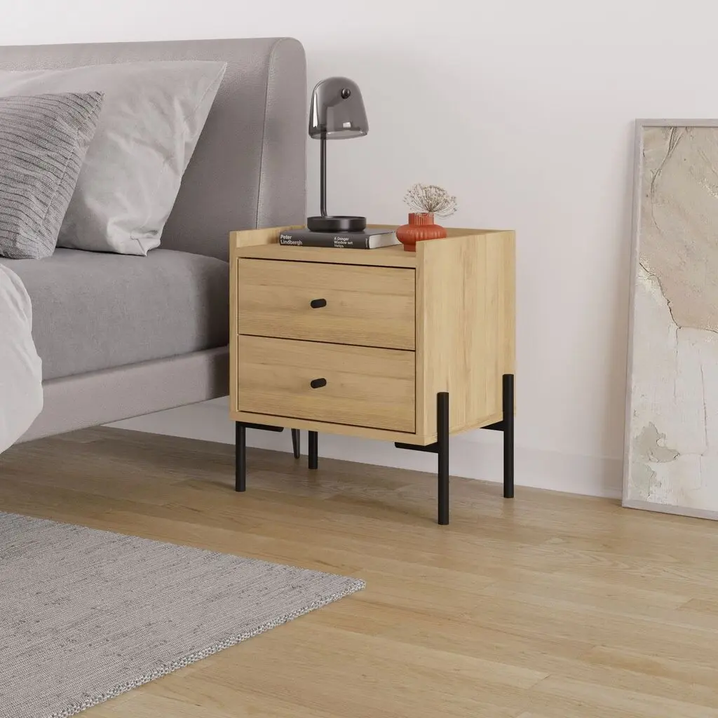 Hanah Home Noćni stočić, 44.9x52x35cm, Bež