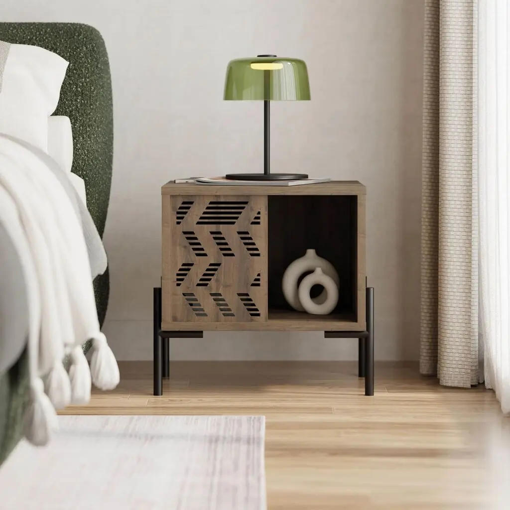 Hanah Home Noćni stočić, 45x46.6x40cm, Krem