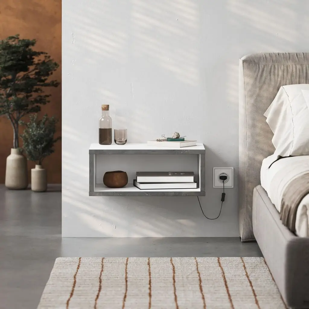 Hanah Home Noćni stočić, 45x18x30cm, Beli